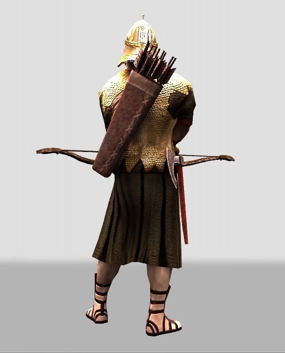 3D model Roman archer VR / AR / low-poly rigged animated | CGTrader
