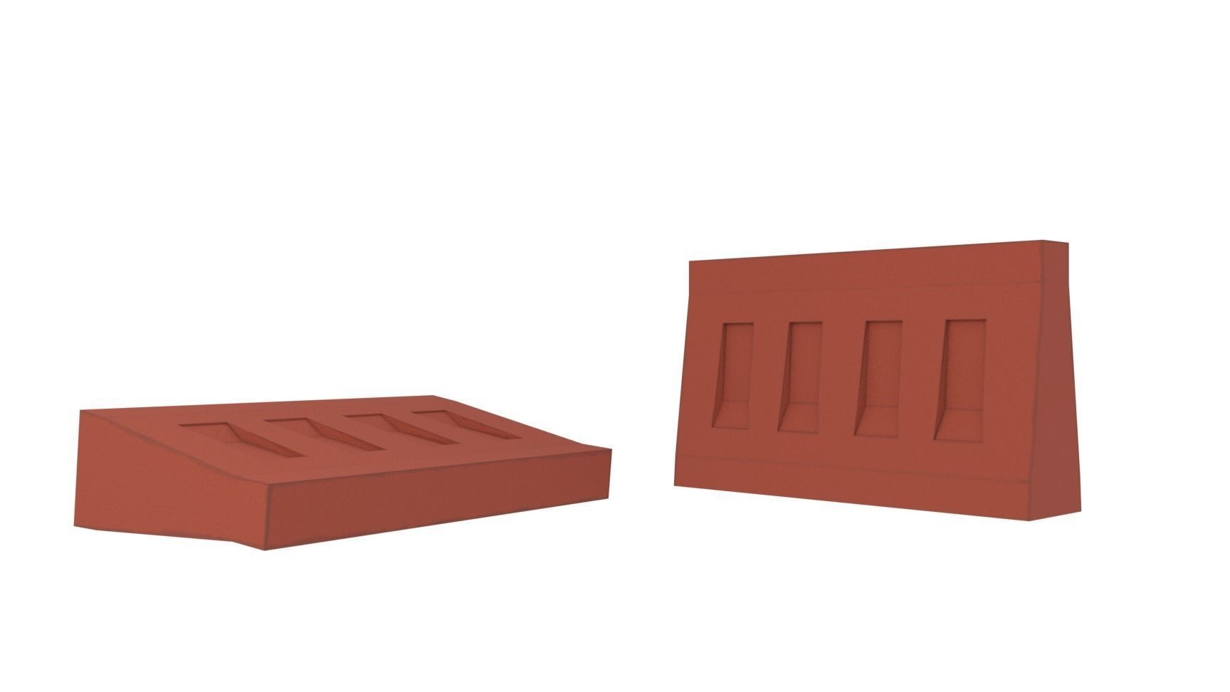 low-poly plastic roadblock free VR / AR / low-poly 3D model | CGTrader