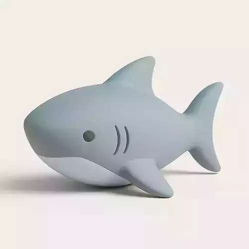 Minimal Shark Cute Ocean Predator 3D model 3D printable | CGTrader