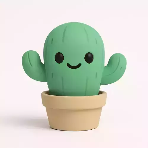 Mini Cactus Buddy 3D model 3D printable | CGTrader