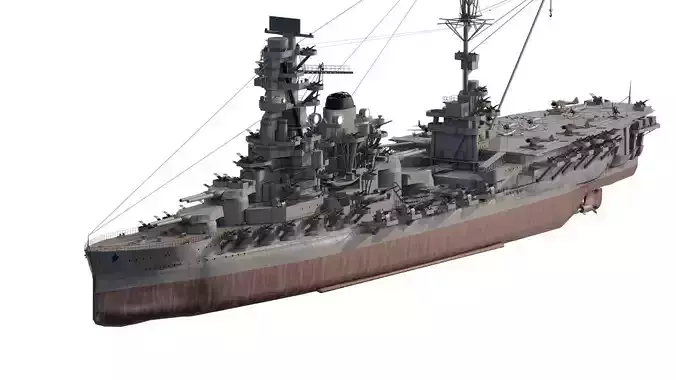 IMPERIAL JAPANESE NAVY WW2 BATTLE CRUISER 3D model | CGTrader