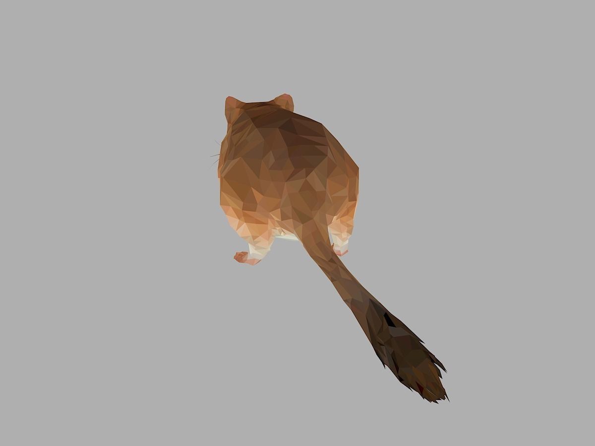 3D model Sand Mouse Low Polygon Art Animal maus VR / AR / low-poly ...