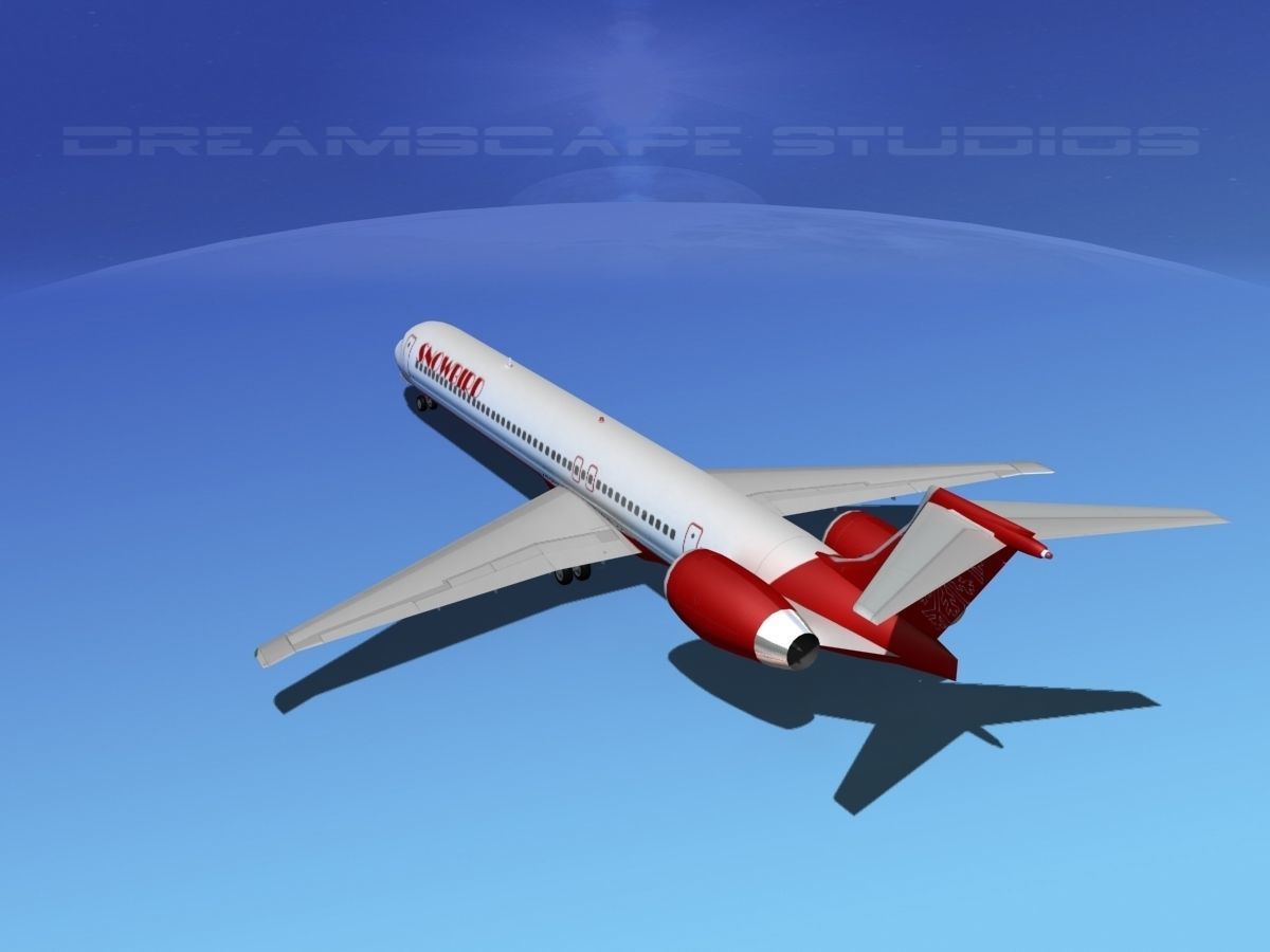 McDonnell Douglas MD80 Snowbird 3D model rigged | CGTrader