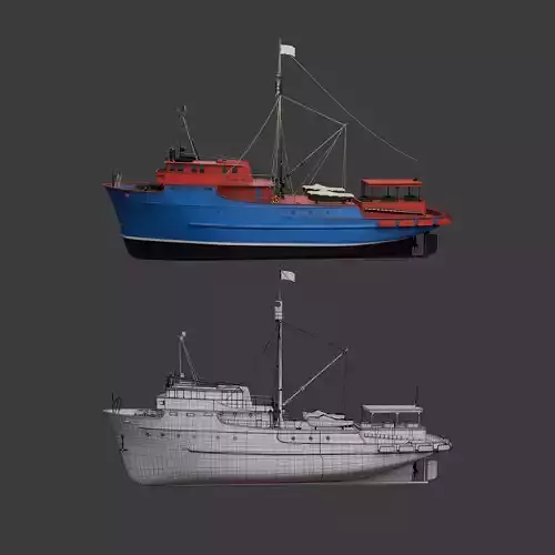 Fishing Boat 02 3D model | CGTrader