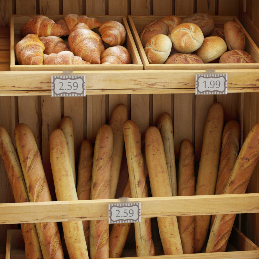 Bread Shelves 3D model | CGTrader