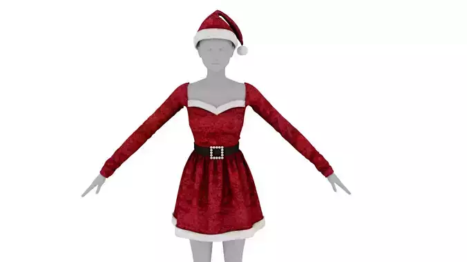 3D model Christmas Santa Dress Hat VR / AR / low-poly | CGTrader
