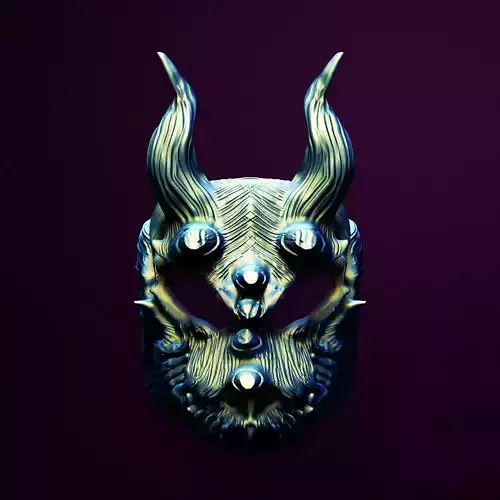 Spike Face Spooky Mask 3D Printable STL File 3D model 3D printable ...