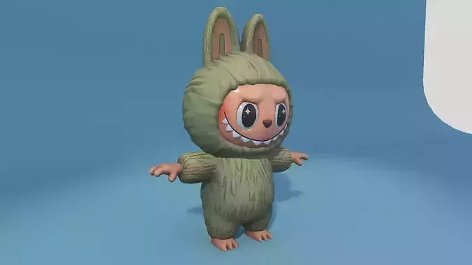 Labubu Stylized 3D Model Fan Art Game Ready with Textures 3D model ...