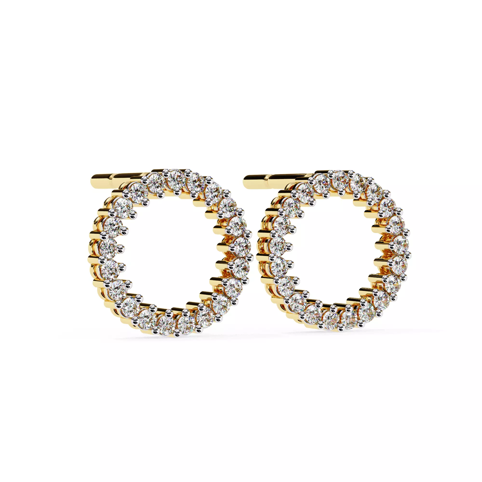 Solitaire Diamond Earring with render and detail images 19 3D model 3D ...