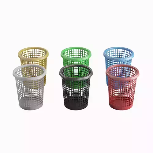 3D Model Collection Waste Paper Basket Pack VR / AR / low-poly | CGTrader