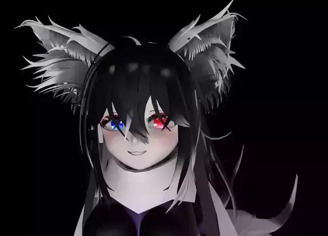 3D model Low poly female character rigged and animated VR / AR / low ...