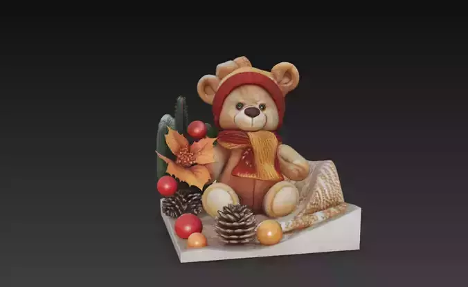 Christmas Creations - Teddy bear Decor 3D model 3D printable | CGTrader