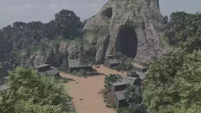 Enchanted Tree Village 3D model | CGTrader