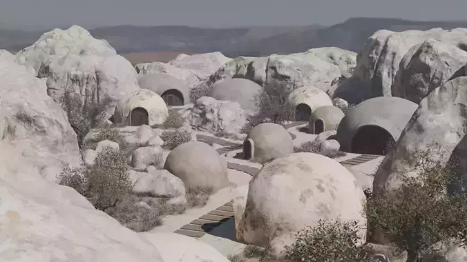 Desert Village Oasis 3D model | CGTrader