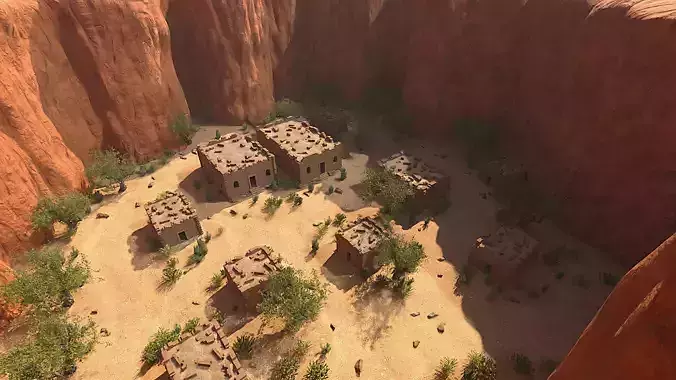 Desert Ruins Village 3D model | CGTrader