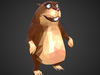 3D model Gopher Cartoon Low Polygon Art Farm Animal VR / AR / low-poly ...