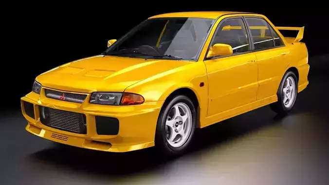 3D model 1995 Mitsubishi Lancer Evolution 3 GSR VR / AR / low-poly ...