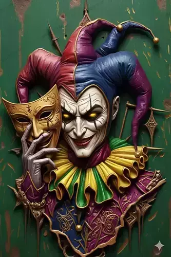 Dark Jester Masked Clown 3D model 3D printable | CGTrader