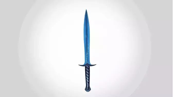 3D model Runic Blue Steel Sword - Fantasy Weapon 3D Model VR / AR / low ...