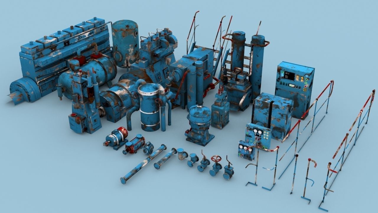 3D model Machinery models pack VR / AR / low-poly | CGTrader