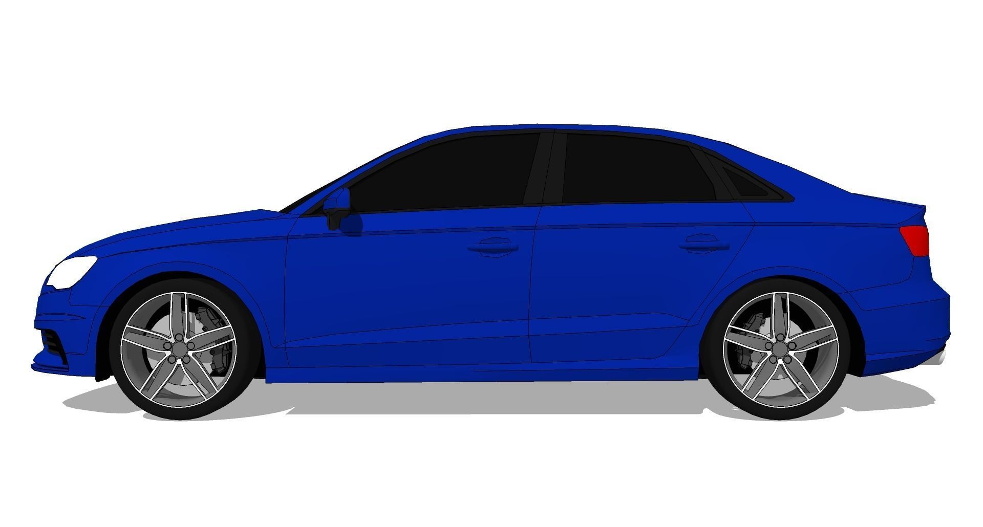 2013 Audi A3 Saloon free VR / AR / low-poly 3D model | CGTrader