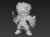 Chibi Dark Ember Knight Fire Fantasy 3D Character Model 3D model ...