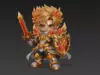 Chibi Radiant Sun Knight Golden Fire Fantasy 3D Character Model 3D ...