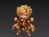 3D model Chibi Solar Flame Mage Fire Fantasy 3D Character Model VR / AR ...