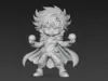 3D model Chibi Solar Flame Mage Fire Fantasy 3D Character Model VR / AR ...