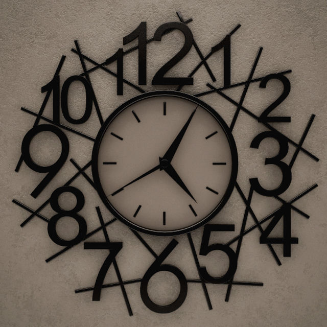 Messy Wall Clock 14 3D model | CGTrader