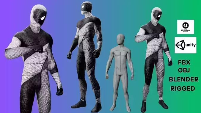 3D model Night Hero Rigged 3D Character VR / AR / low-poly | CGTrader