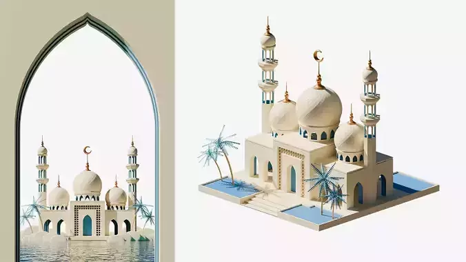 Ramadan Mosque 3D model | CGTrader