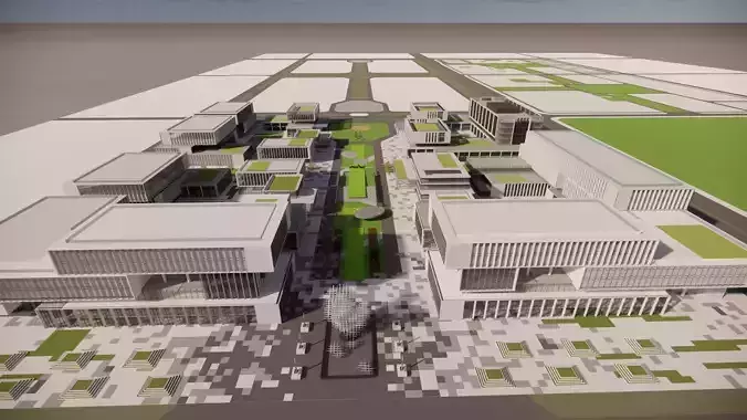 Modern City Block -A27 3D model | CGTrader