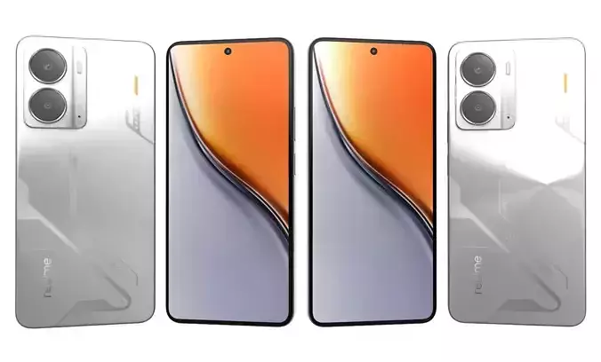 Realme P3 5G Space Silver High Poly 3D model | CGTrader