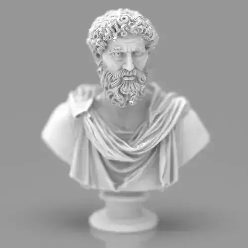 Marcus Aurelius Bust Roman Emperor Stoic Philosophy Statue 3D model 3D ...