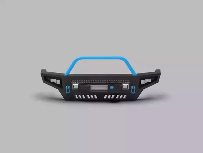 Fusion Style Off Road RC Winch Bumper with LED Light Bar 3D model 3D ...