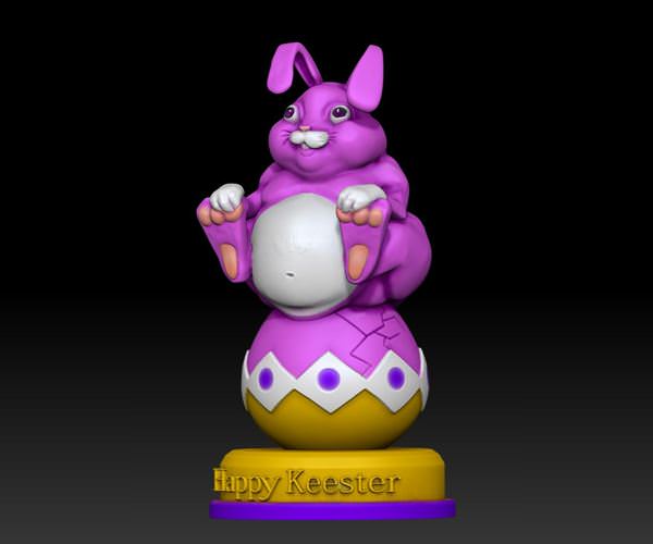 Happy Keester 3D Model 3D printable .obj .wrl .wrz - CGTrader.com