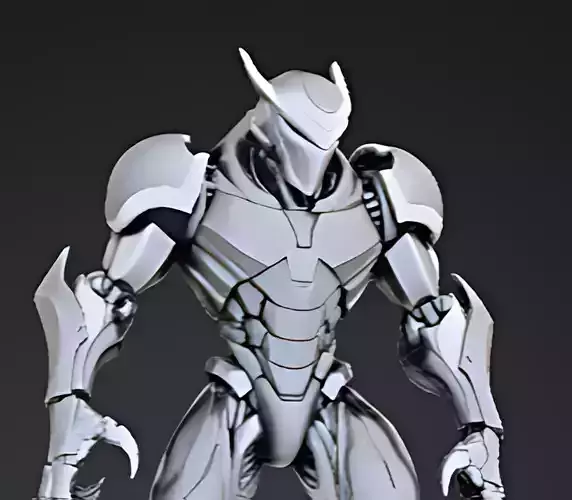 3D model Futuristic Mech Robot Warrior Sci-Fi Game Ready 3D Character ...