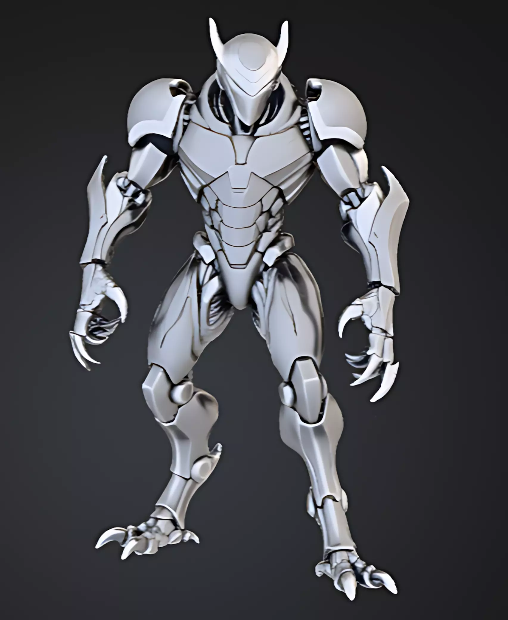 3D model Futuristic Mech Robot Warrior Sci-Fi Game Ready 3D Character ...