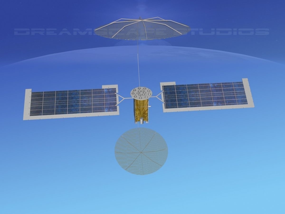 COMSAT MUOS Satellite 3D model rigged | CGTrader