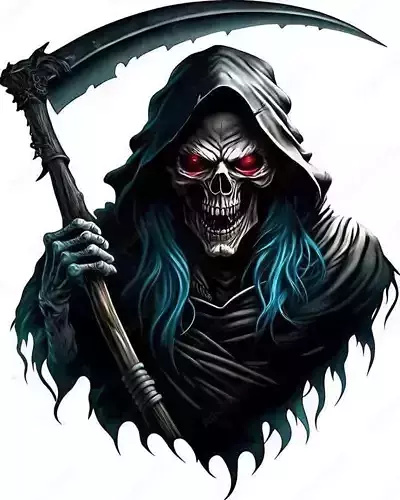 Grim Reaper Skull Character 3D model 3D printable | CGTrader