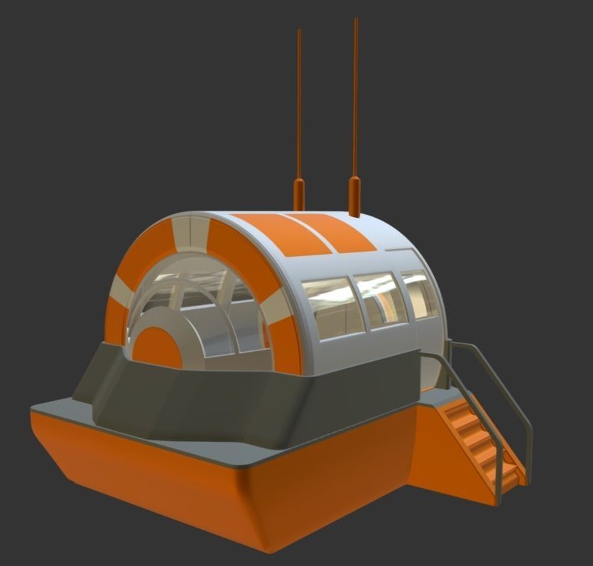 Futuristic Drivers Cap Module High-Poly 3D model animated rigged | CGTrader