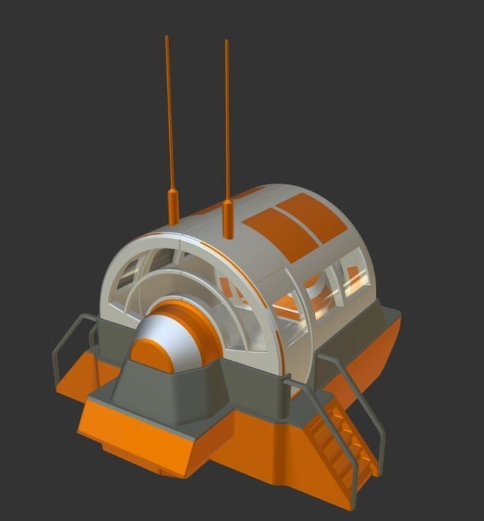 Futuristic Drivers Cap Module High-Poly 3D model animated rigged | CGTrader