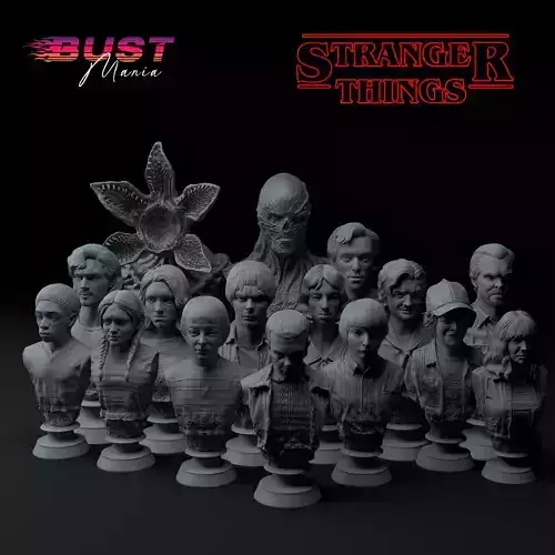 Stranger Things Complete Collection Pack 16 Premium 3D Busts STL 3D ...