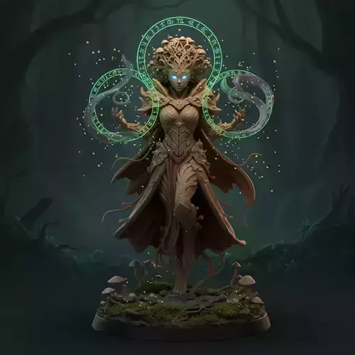 Fungal Goddess of the Forest 3D model 3D printable | CGTrader