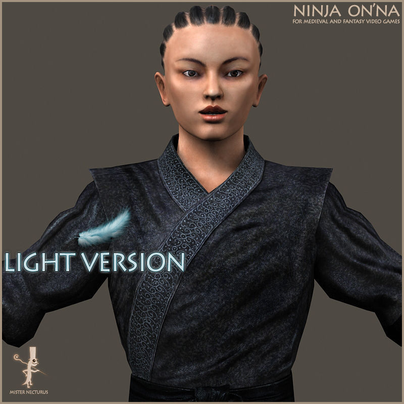 3D model Ninja Onna Light Version VR / AR / low-poly rigged animated ...
