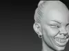 Female facial details head sculpture expression happy laugh 066 3D ...