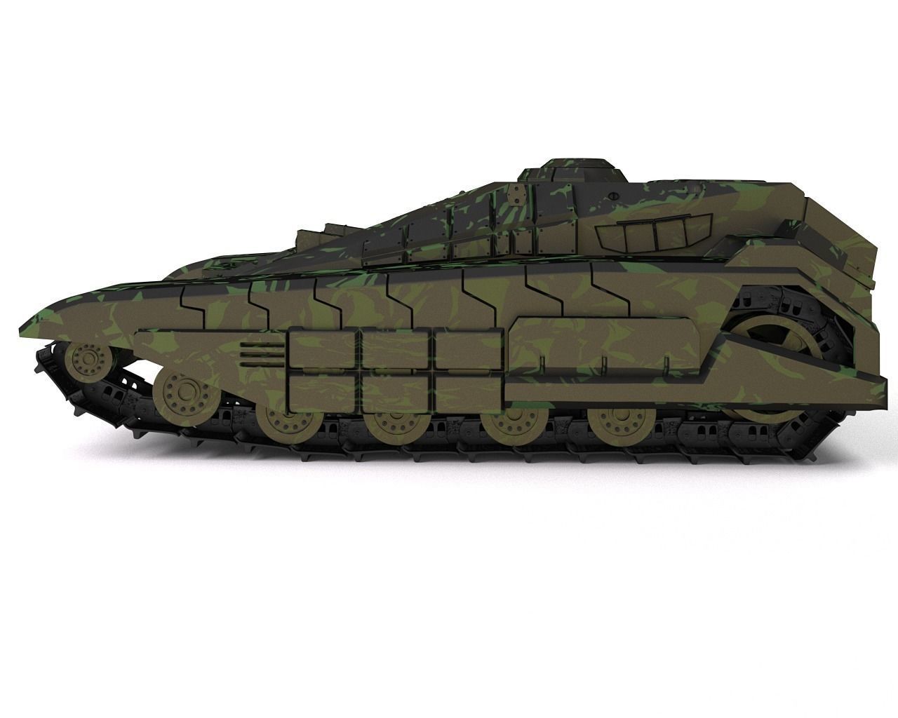 Futuristic fantastic tracked armored jeep 3D model | CGTrader