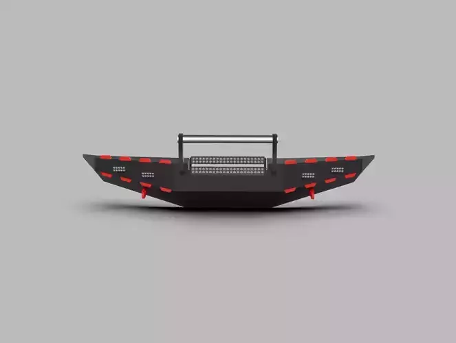 Modular Off Road Front Bumper with Winch Mount LED Bar 3D model 3D ...