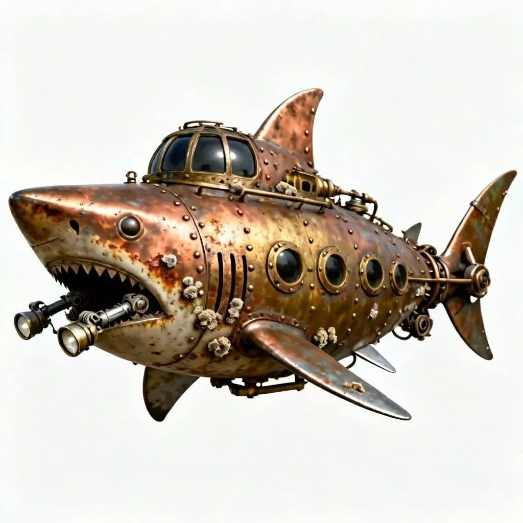 3D model Iron Apex Steampunk Sub 3D Model VR / AR / low-poly | CGTrader